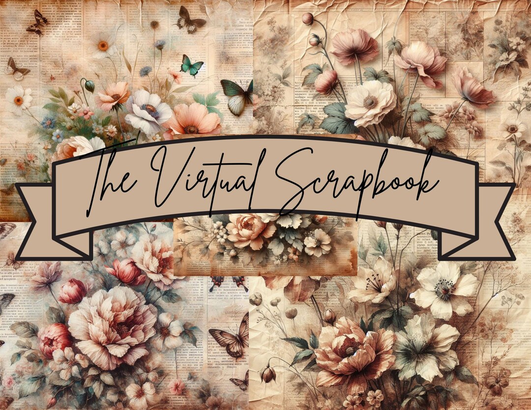 Grungy Junk Journal Printable Digital Vintage Collages Scrapbooking ...