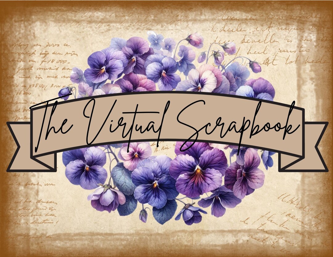 Violet Junk Journal Digital Kit Printable Stationary Fussy Cut Vintage ...