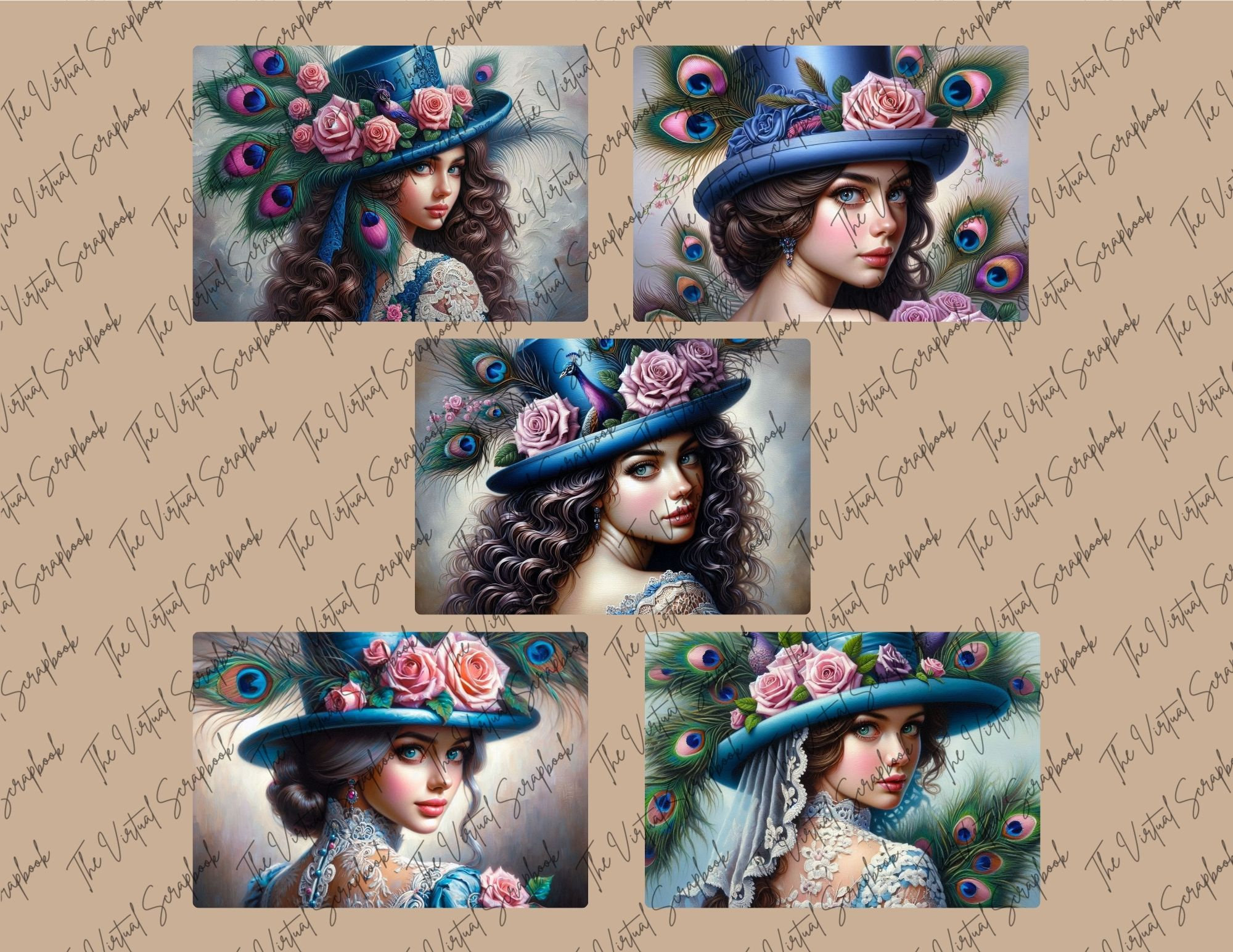 Ladies in Peacock Hats Full Junk Journal Kit Printable Digital ...