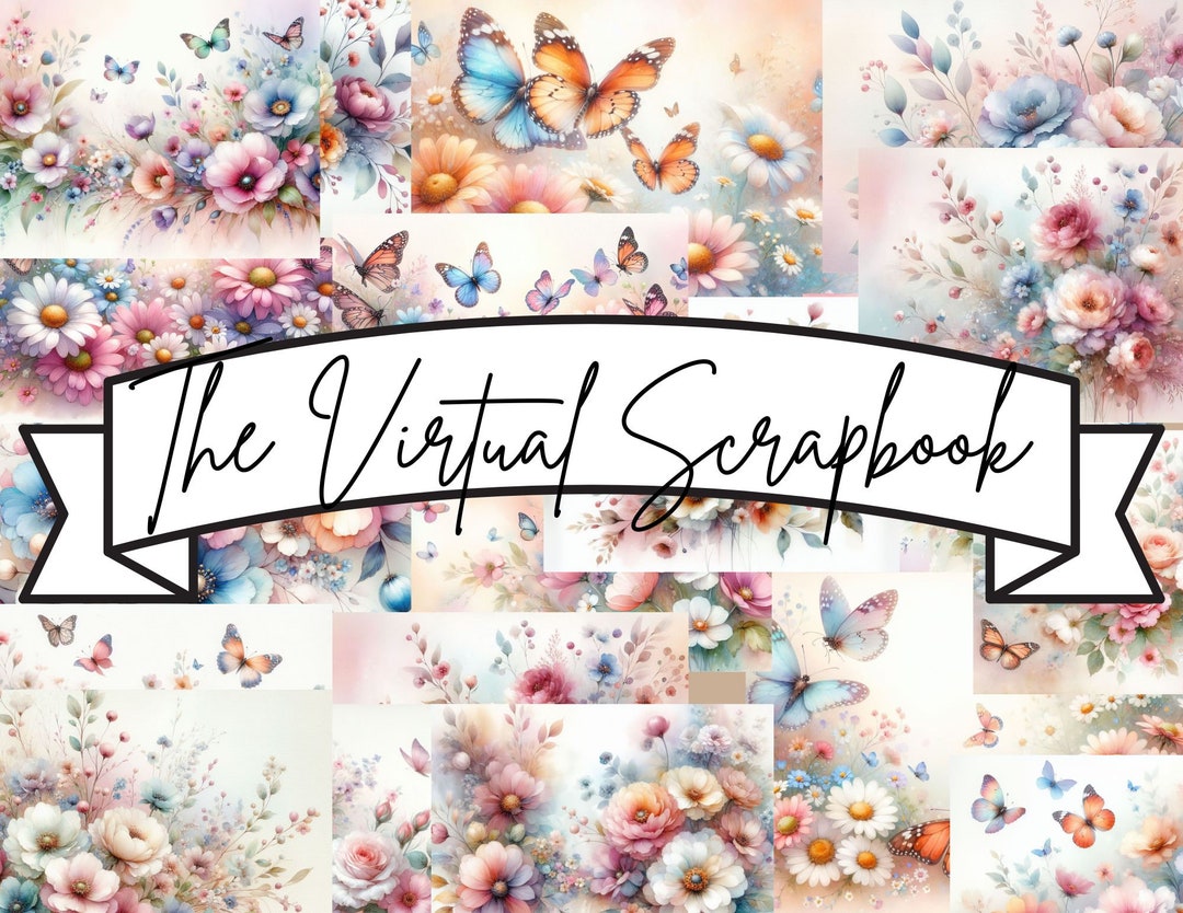 Watercolor Flowers Pastel Junk Journal Digital Printable Download Paper ...