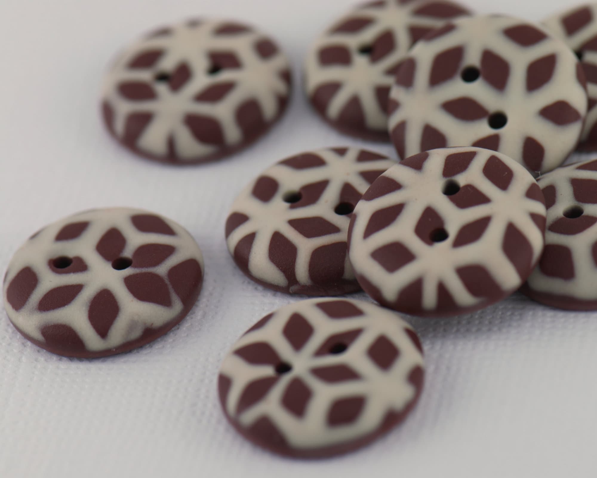 18 mm 9 uds. colores marrón oscuro y beige estampados Conjunto de ...