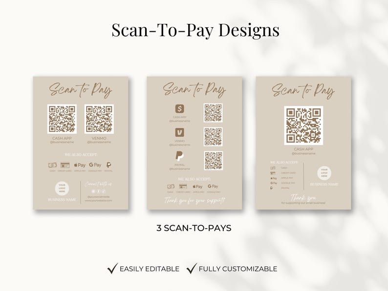 Price List Template Scan to Pay Template QR Code Sign Pricing List ...