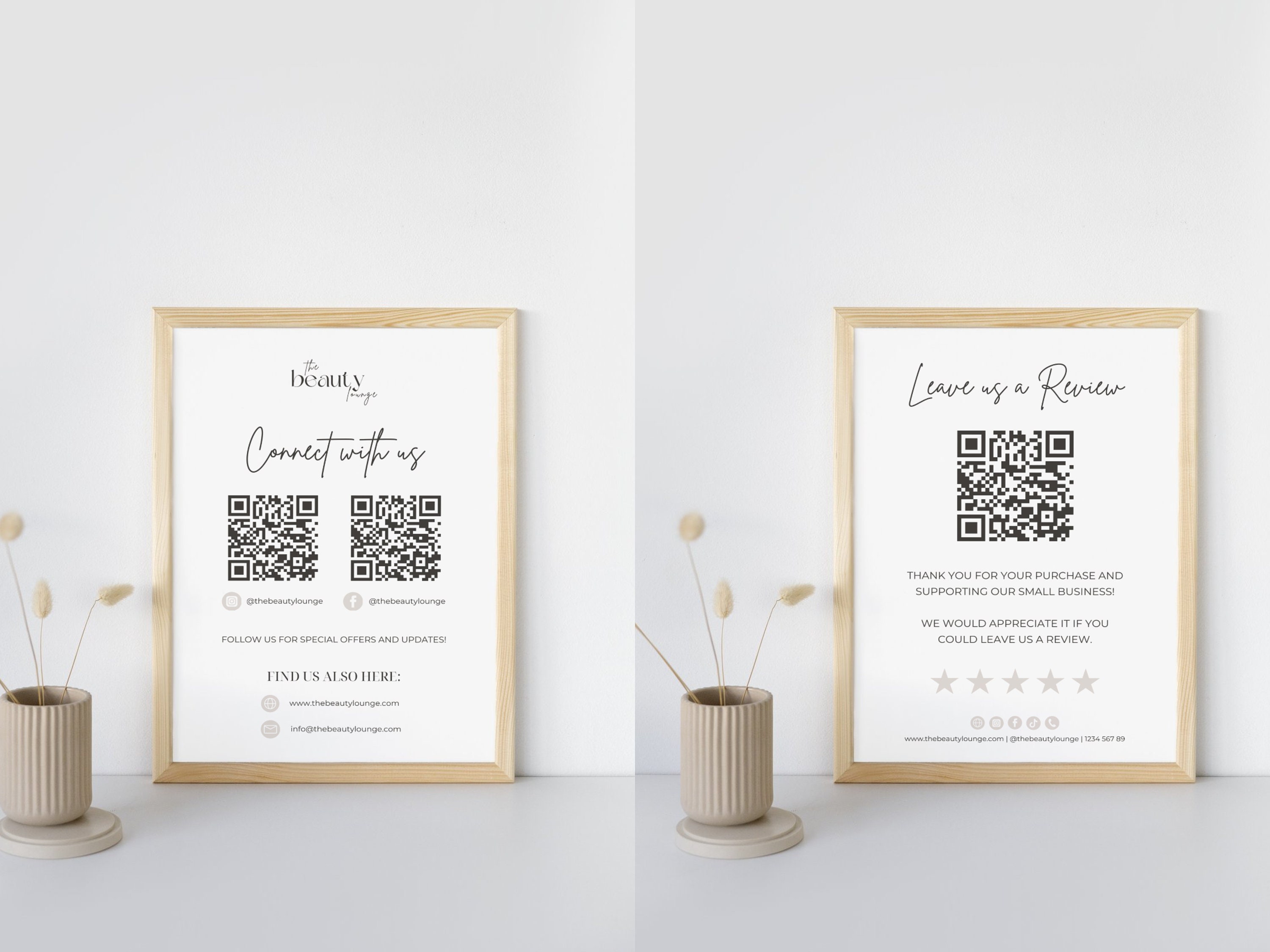 Social Media Sign QR Code Sign Connect With Us Sign Social Media ...