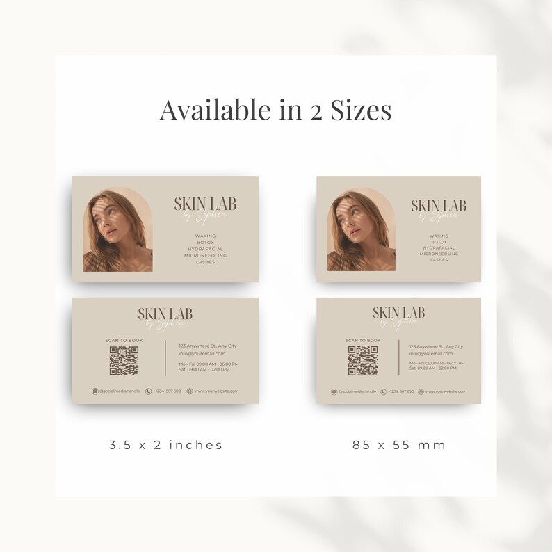 Esthetician Business Card Template | Skincare Med Spa Business Card ...