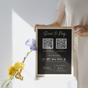 Price List Template | Scan to Pay Sign | QR Code Sign | Pricing List ...