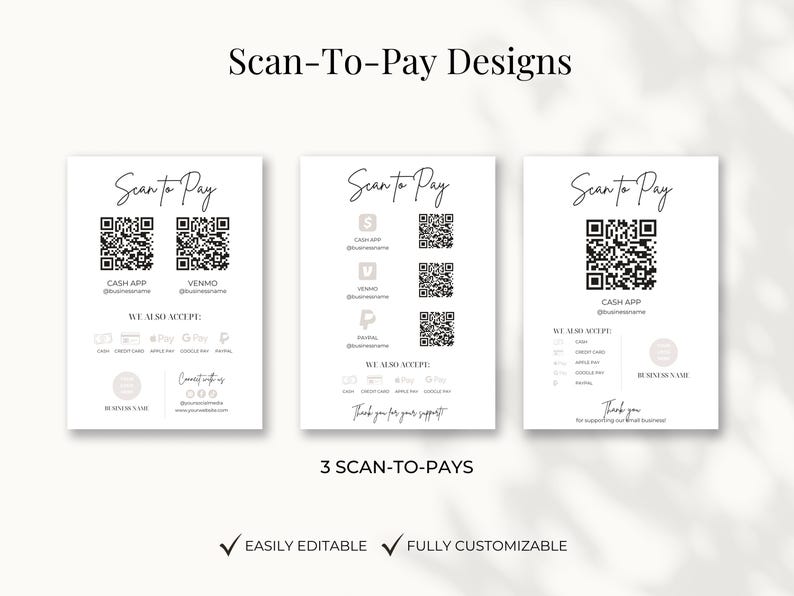 Price List Template | Scan to Pay Sign | QR Code Sign | Pricing List ...