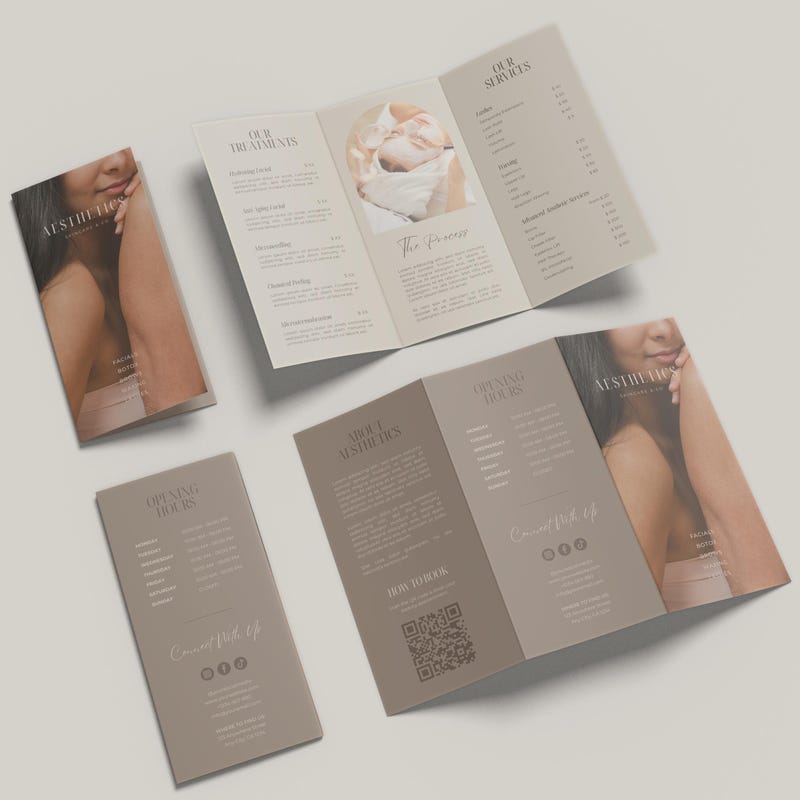 Skincare Trifold Brochures - Etsy