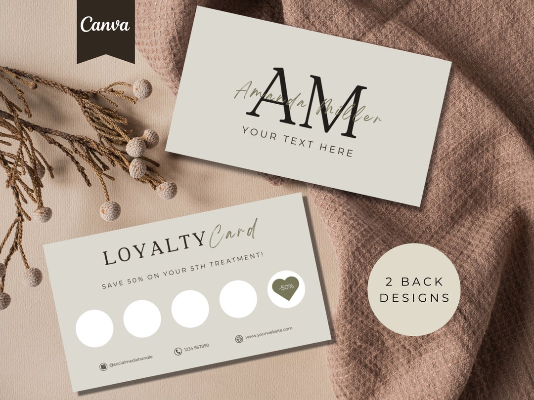 Beauty Loyalty Card | Loyalty Card | Salon Loyalty Card | Rewards Card ...
