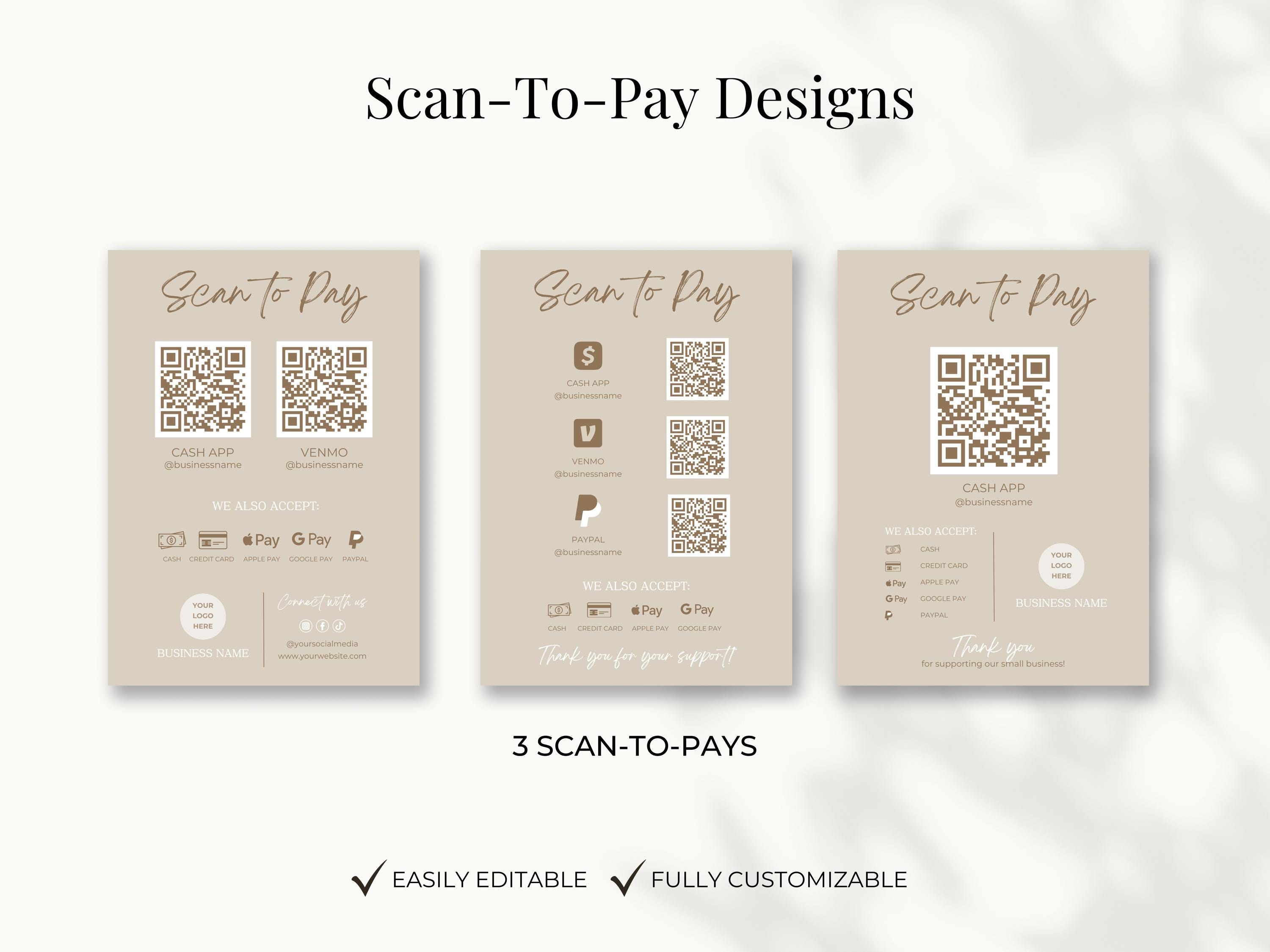 Price List Template | Scan to Pay Sign | QR Code Sign | Pricing List ...