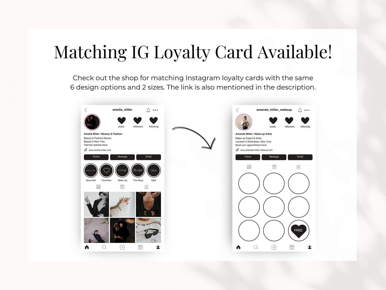 Instagram Business Card Template IG Business Card Influencer Business ...