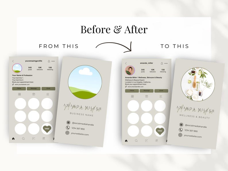 Beauty and Wellness Instagram Loyalty Card Template (digital Download ...