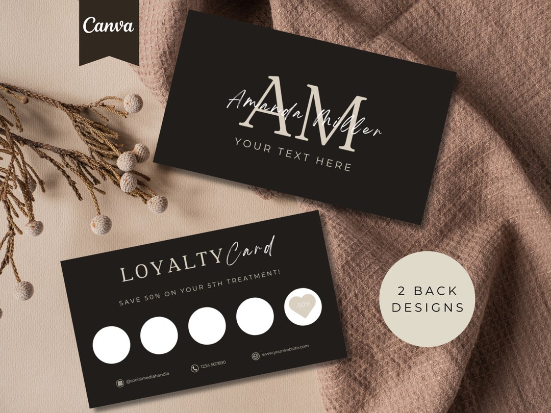 Beauty Loyalty Card | Loyalty Card | Salon Loyalty Card | Loyalty ...