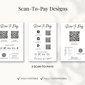 Price List Template Scan to Pay Sign QR Code Sign Pricing List Payment ...