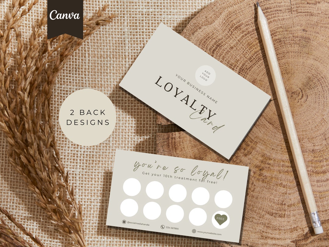 Loyalty Card Loyalty Card Template Beauty Loyalty Card Salon Loyalty ...