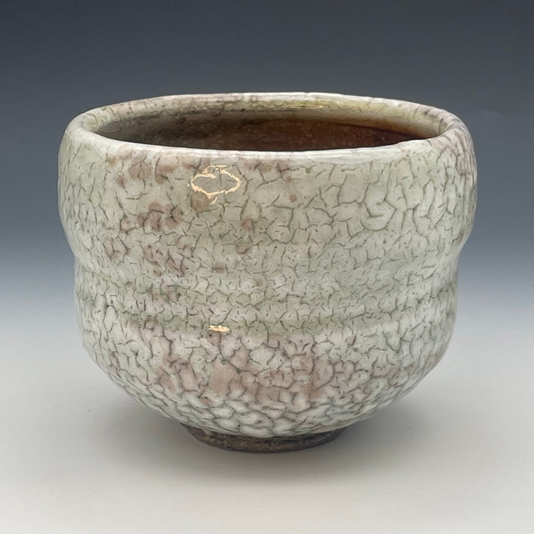 Chawan, Wood-fired Iron Rich Stoneware With Crawling Shino and Natural ...