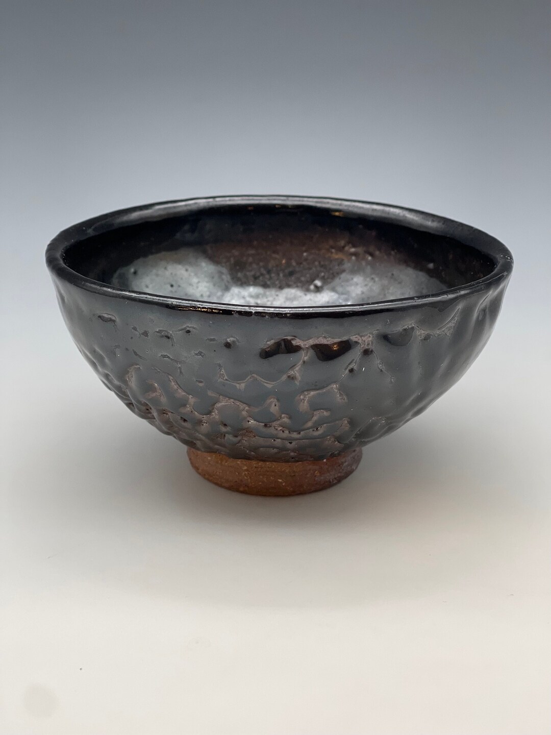 Chawan, Wood-fired Iron Rich Stoneware With a Black Shino and Natural ...