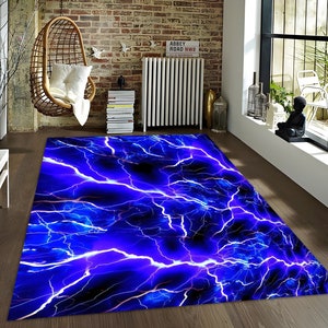 Neon Look Rug, Shining Rug, Laser Light Rug, Lightning Light Rug, Game ...