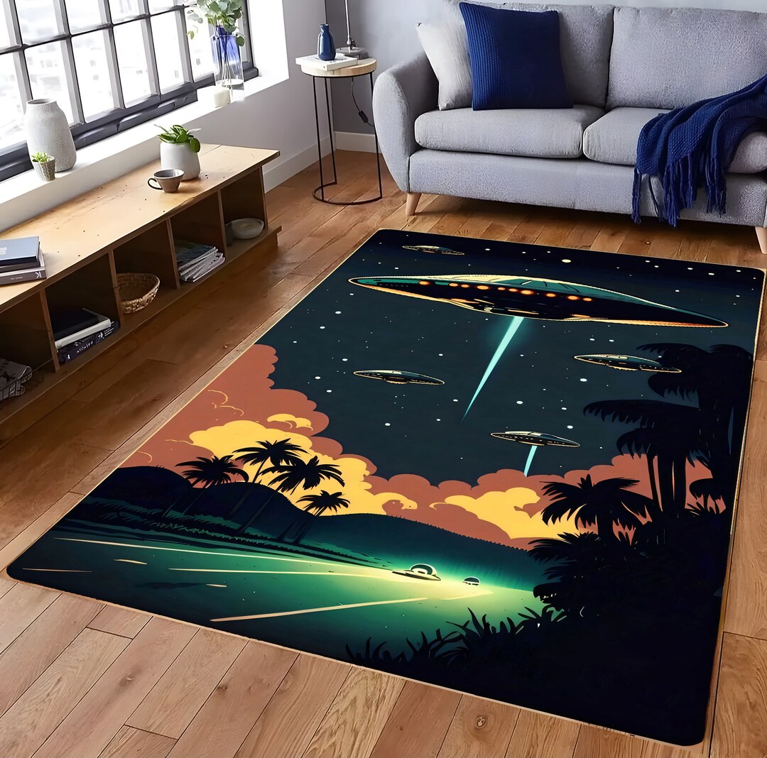Ufo Rug, Alien Rug, Alien Decor Rug, Space Rug, Space Ship Rug, Boys ...