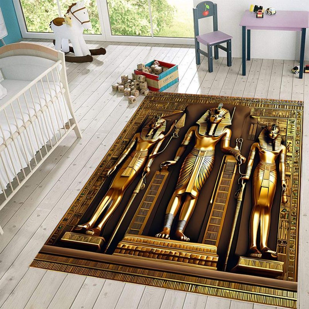 Ancient Egypt Rug, Egypt Themed Rug, Living Room Decor, Modern Area Rug ...