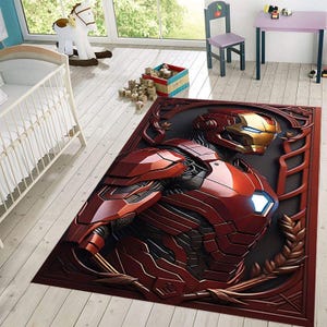 Superhero Rug, 3D Iron Man, Iron Man Rug, Fantastic Rug, Movie Rug ...