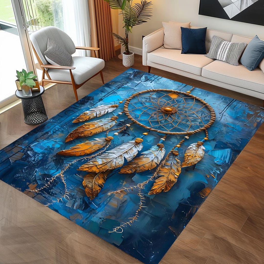 Dream Catcher Rug, Mystic Rug, Mythological Rug, Living Room Decor ...