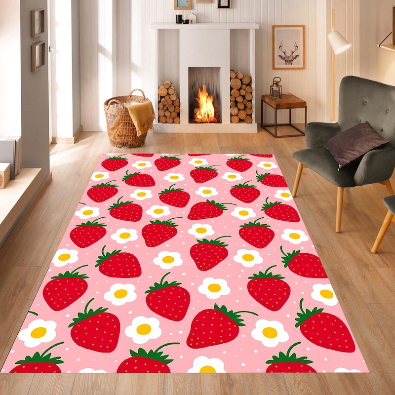 Strawberry Rug - Etsy