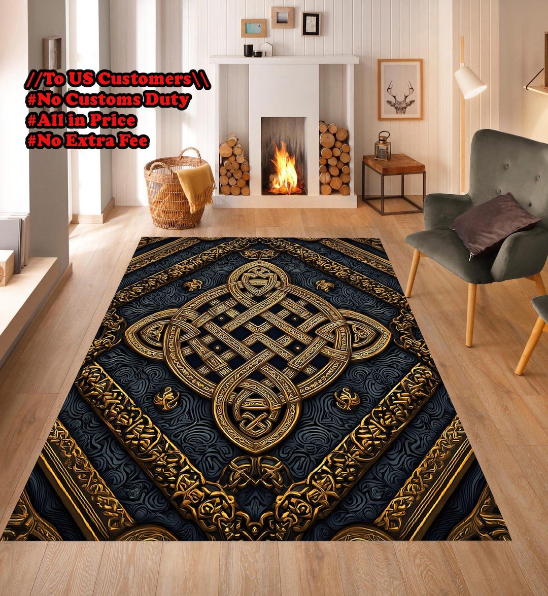Viking Mythology Rug: Modern Art, Norse Decor - Etsy UK