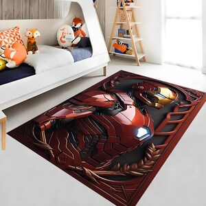 Superhero Rug, 3D Iron Man, Iron Man Rug, Fantastic Rug, Movie Rug ...
