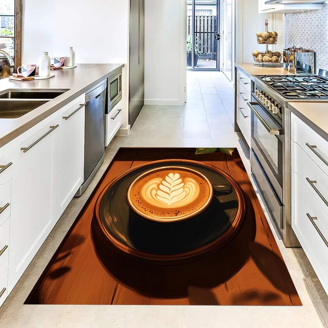 3D Coffee Rug, Coffee Foam Rug, Coffee Cup Rug, Coffee Themed Rug ...