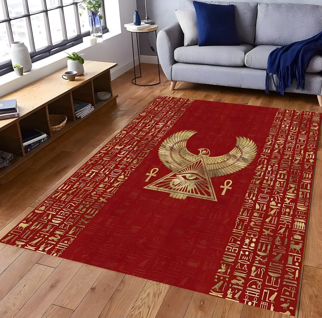 Eye of Horus, Ancient Egypt Rug, Egypt Decor, Home Decor, Gift for Him ...