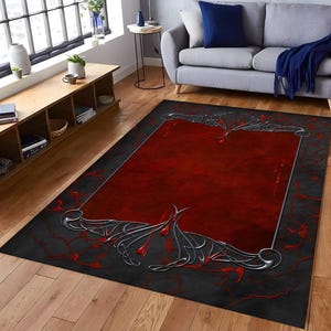 Gothic Decor Rug, Drops of Blood, Blood Rug, Horror Rug, Gothic Pattern ...