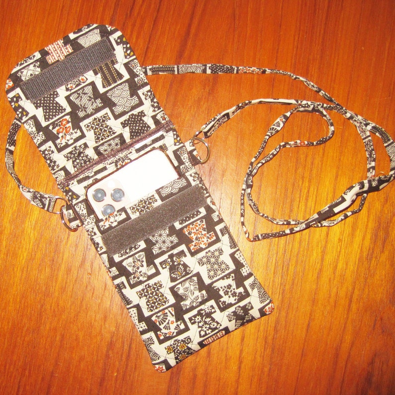 Cell Phone Sleeve Pouch Purse Japanese Quilted Fabric | Etsy