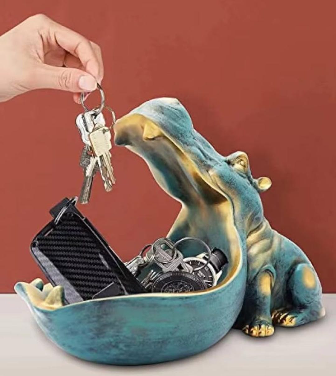 Hippo Statue Storage Bowl - Etsy