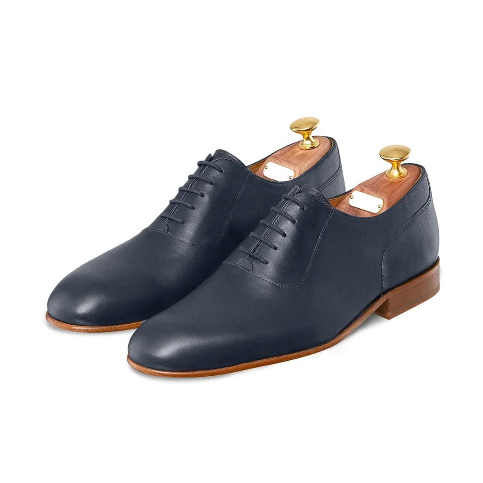 Wholecut Blue Formal Shoes for Men's Blue Dress Shoes, Men's Formal ...