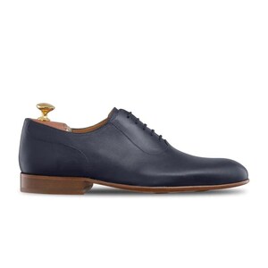Wholecut Blue Formal Shoes for Men's Blue Dress Shoes, Men's Formal ...