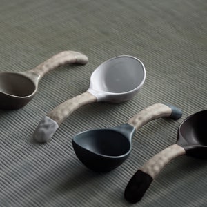 Simple Asian Big Ceramic Spoon, Salad Serving Spoon | Rustic Style ...