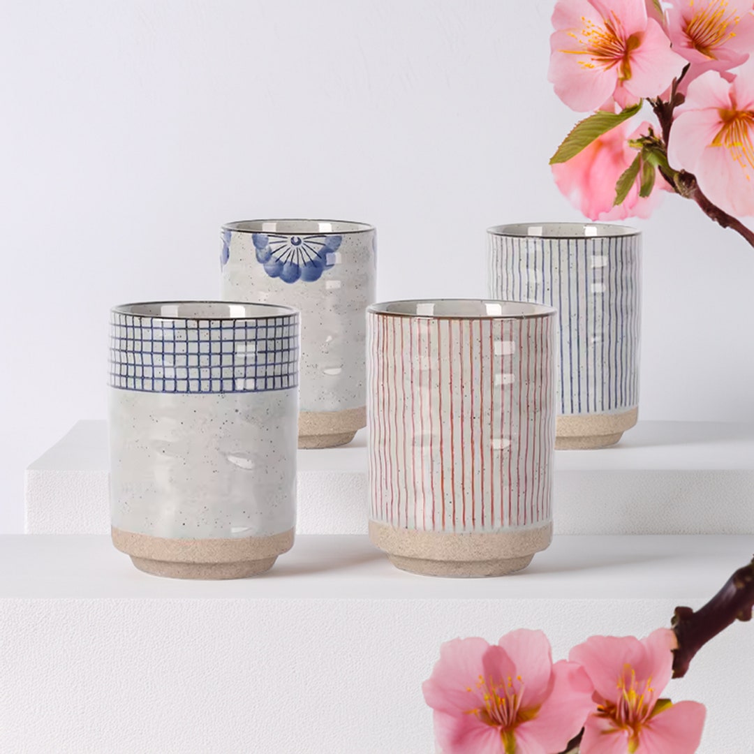 Chic and Elegant Green No Handle Asian Porcelain Tea Cup | No Handle ...