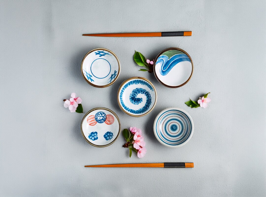 Ceramic Japanese Sauce Bowl Small Dipping Sauce Holder Sauce Plate for ...