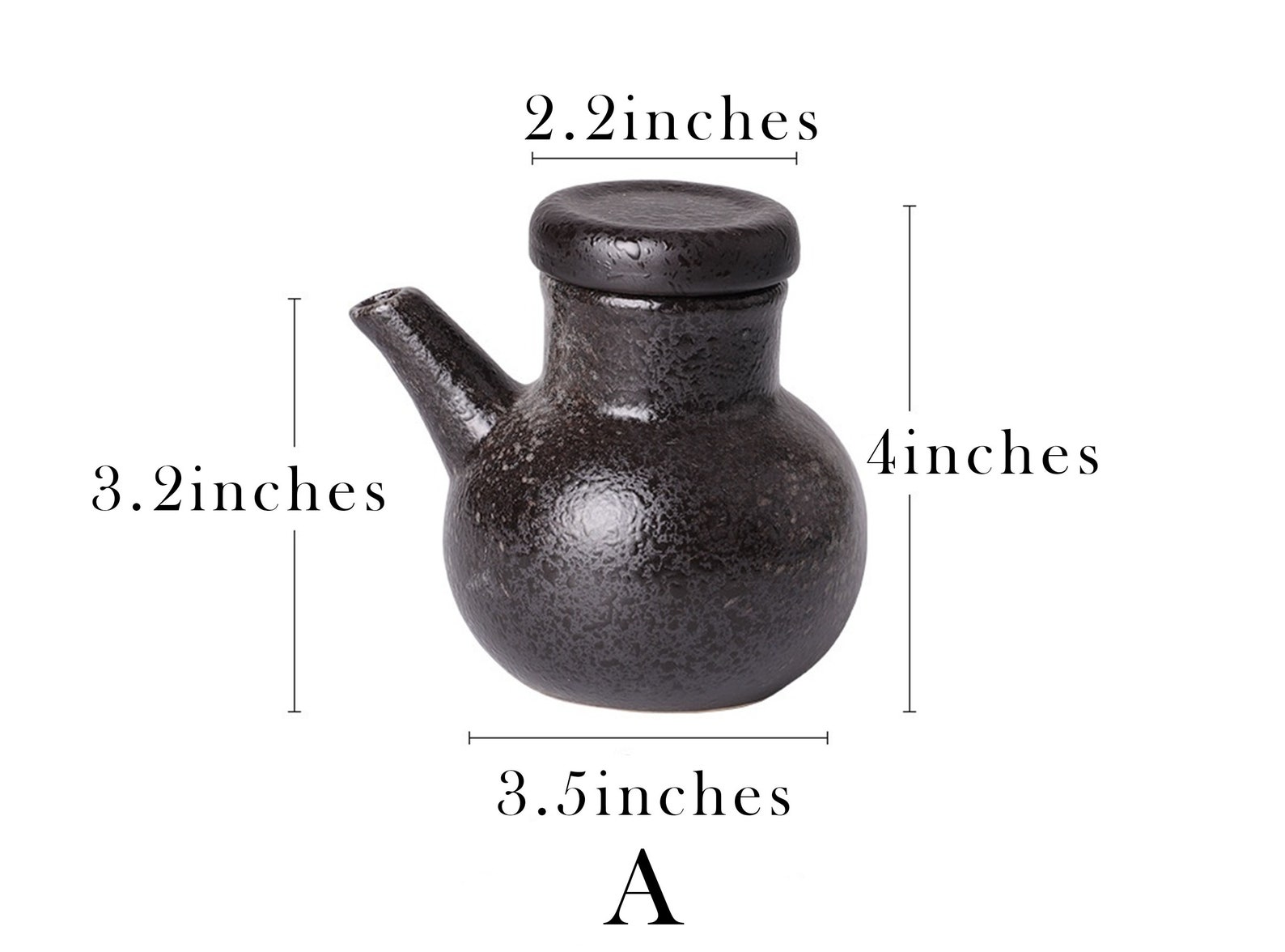 Asian Style Short Soy Sauce Dispenser Japanese Style Ceramic Oil ...