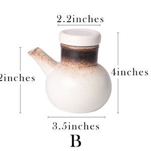 Asian Style Short Soy Sauce Dispenser Japanese Style Ceramic Oil ...