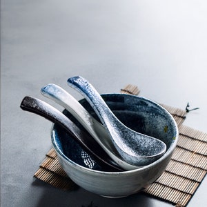 Elegant Ceramic Soup Spoons | Aesthetic Pho, Ramen, Noodle Spoons ...