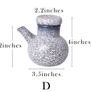 Asian Style Short Soy Sauce Dispenser Japanese Style Ceramic Oil ...