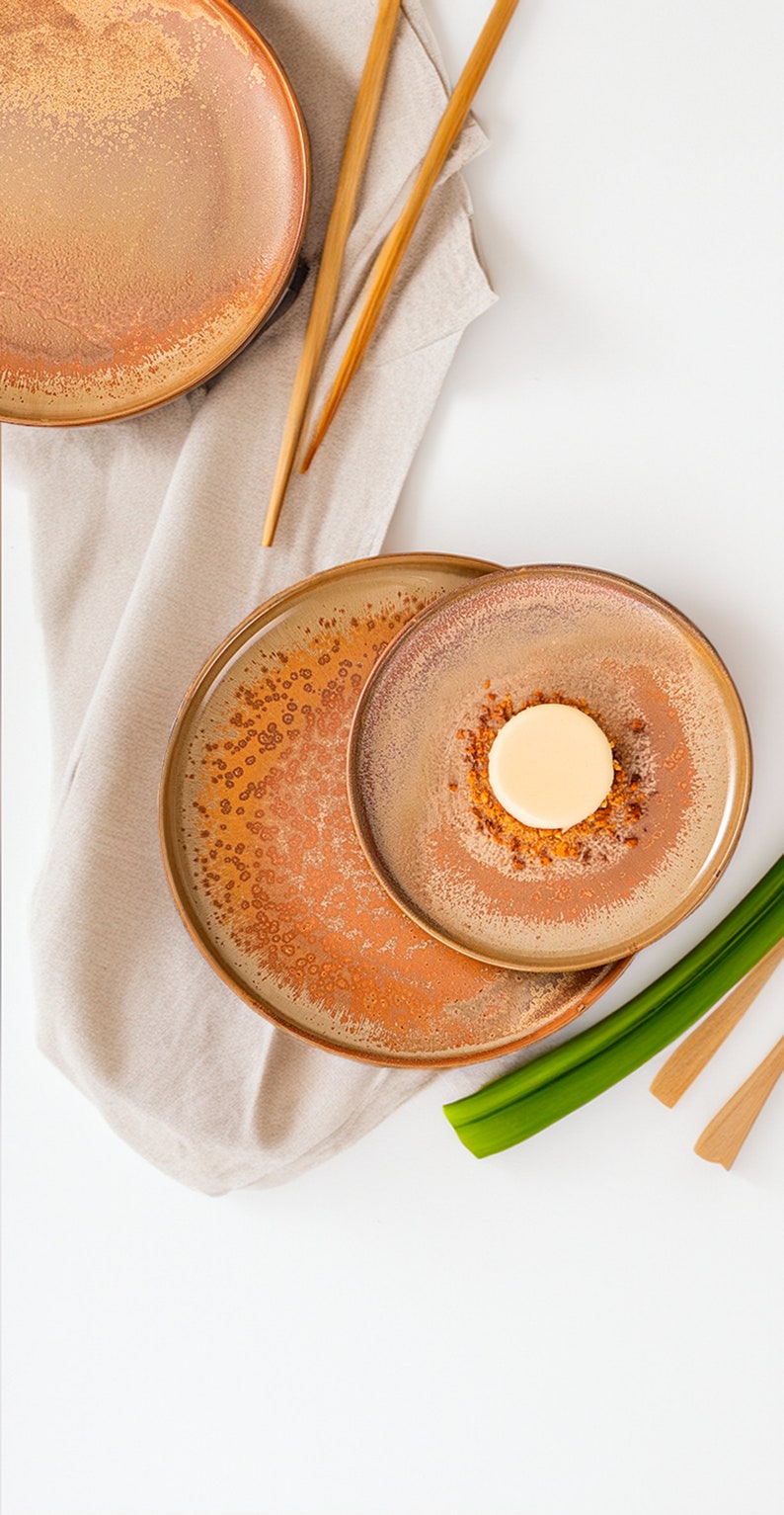 Rustic Kiln-change Plate Elegant Asian Style Tableware for Dinner ...