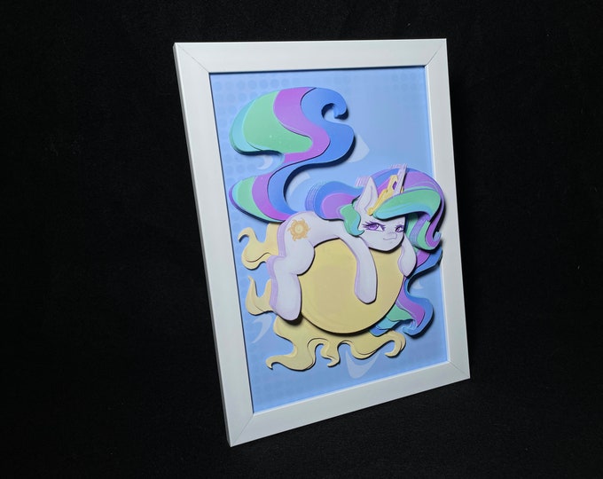 Princess Celestia My Little Pony Portrait Diorama - Etsy