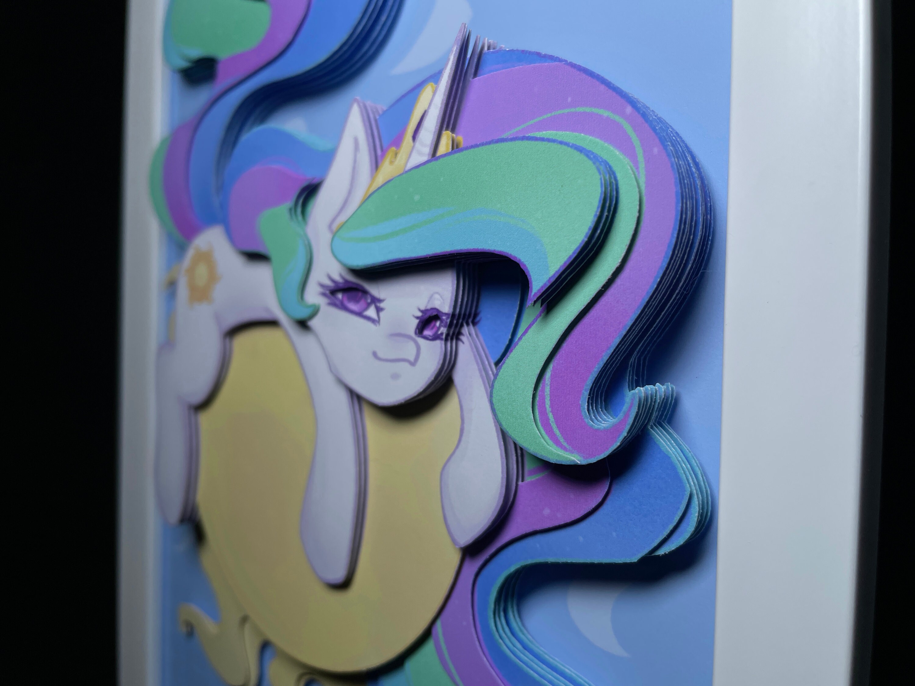 Princess Celestia My Little Pony Portrait Diorama - Etsy