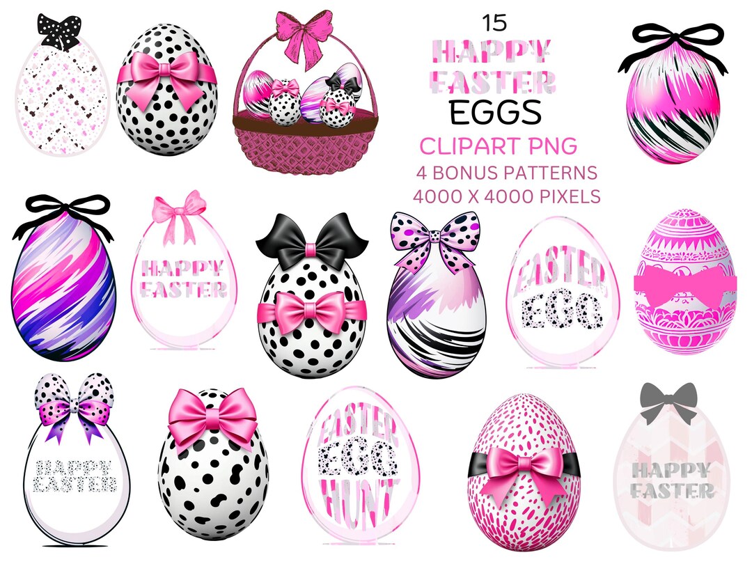 EASTER EGG Clipart, This Cute Brushstroke, and Dalmation Print Happy ...