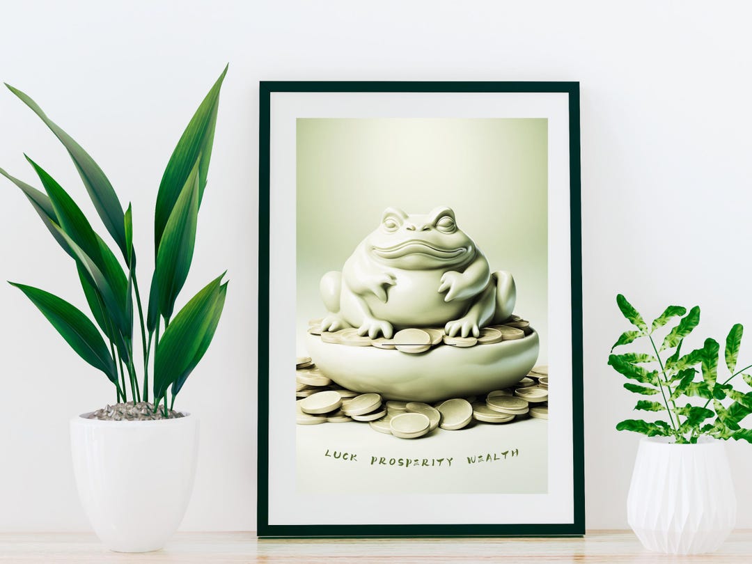 LUCK POSTER- This Lucky Toad With Coins Poster is Feng Shui Inspired ...