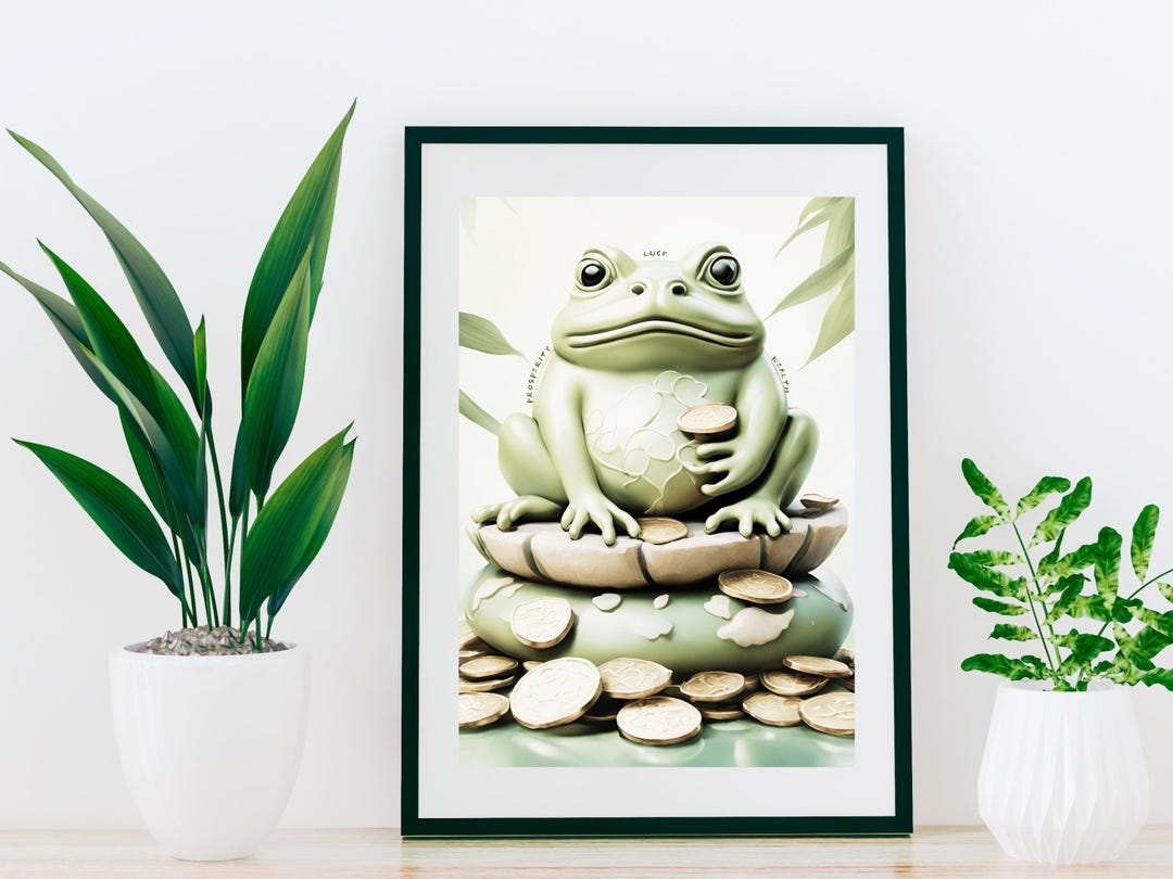 LUCK POSTER- This Lucky Toad With Coins Poster is Feng Shui Inspired ...