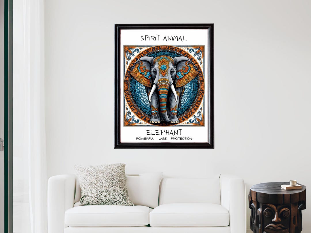 ELEPHANT ART- Spirit Animal Elephant Tarot Card Style Art is a Unique ...
