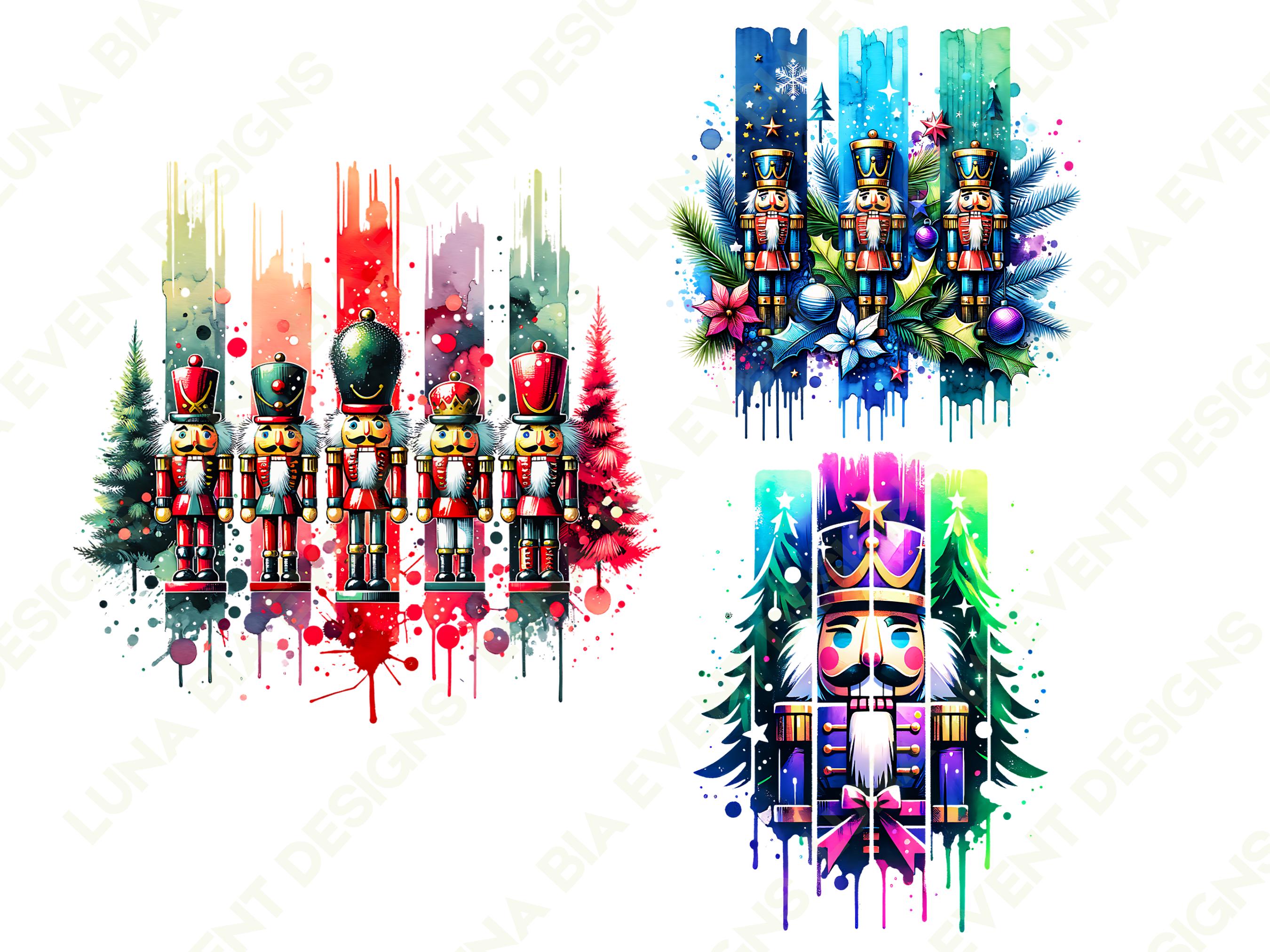 NUTCRACKER CLIPART Bundle, Collages and Brushstrokes Christmas Holiday ...